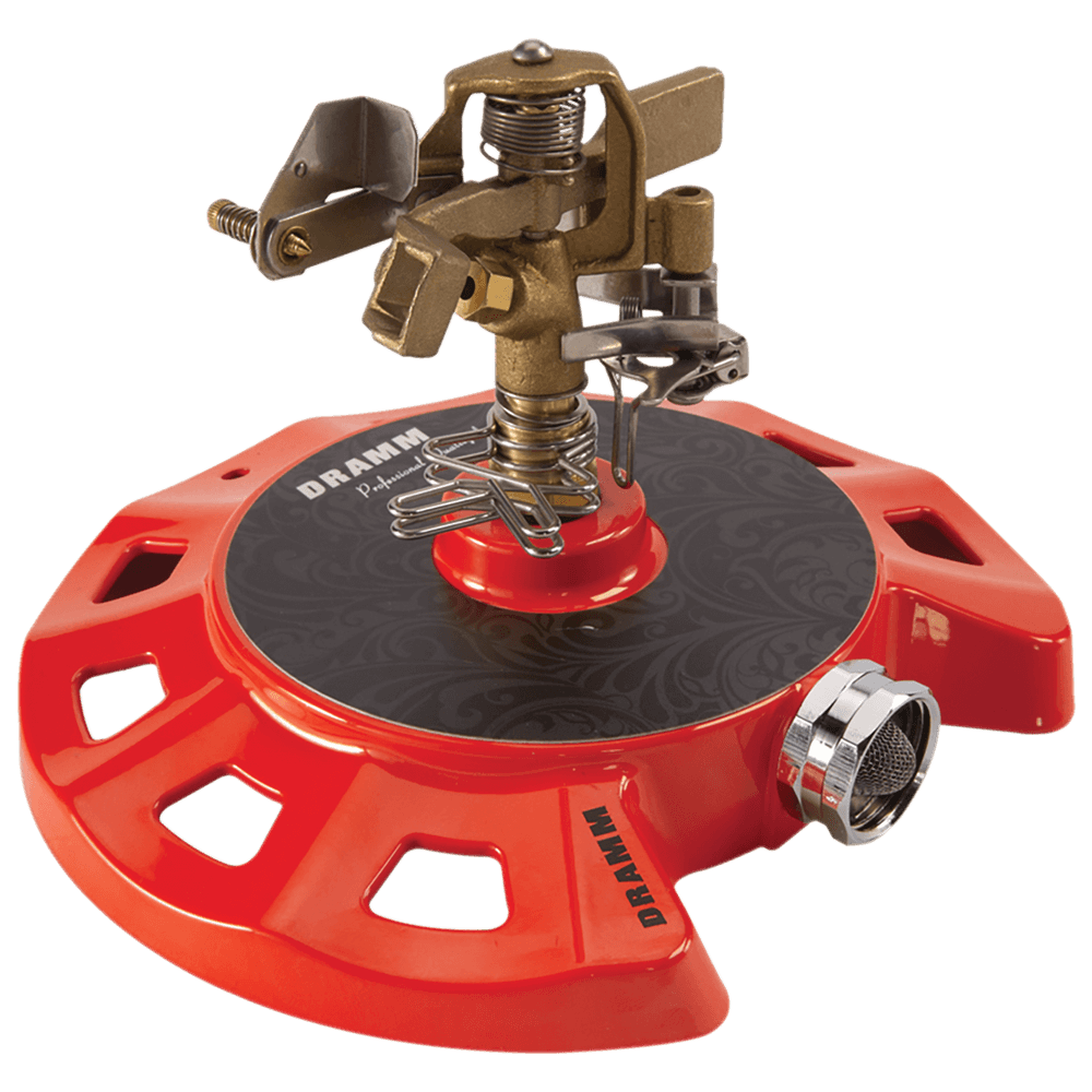 ColorStorm Circular Base Impulse Sprinkler - Red ⋆ GardenGrow.us