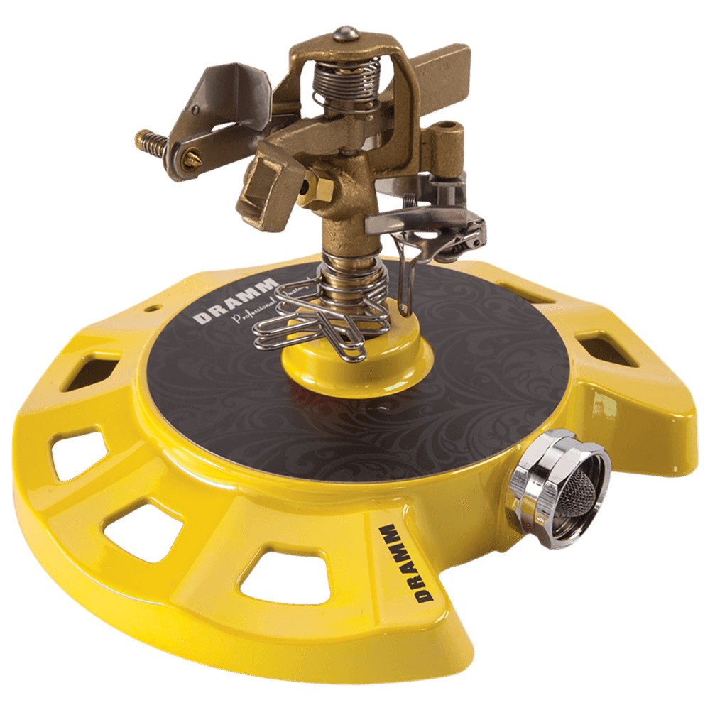 ColorStorm Circular Base Impulse Sprinkler - Yellow ⋆ GardenGrow.us