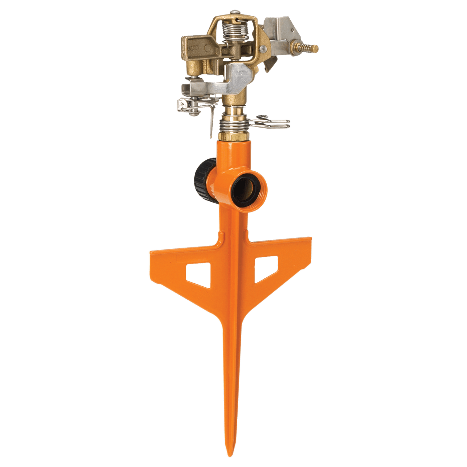 ColorStorm Stake Impulse Sprinkler - Orange ⋆ GardenGrow.us